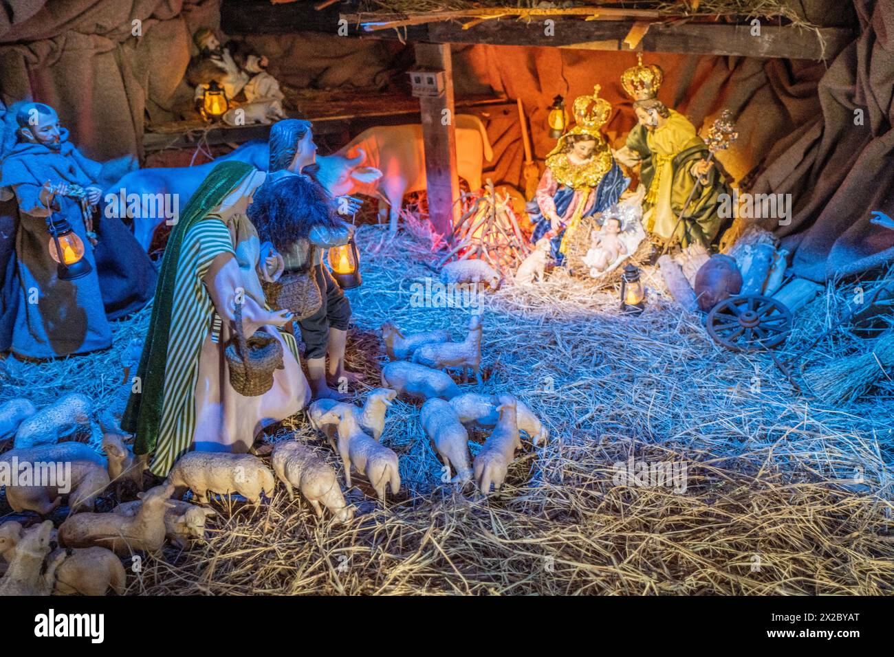 Nacimiento - Nativity Model in Antigua Guatemala Stock Photo - Alamy