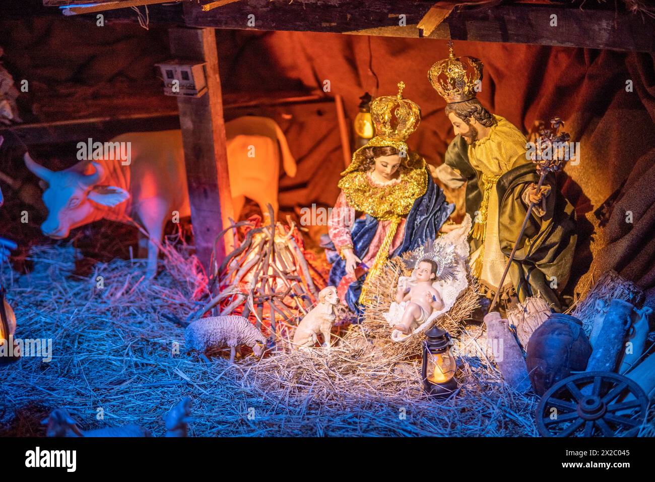 Nacimiento - Nativity Model in Antigua Guatemala Stock Photo - Alamy