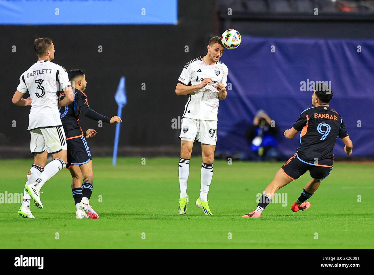 D.C. United FC defender Christopher McVey #97 during action in the Major League Soccer match ...