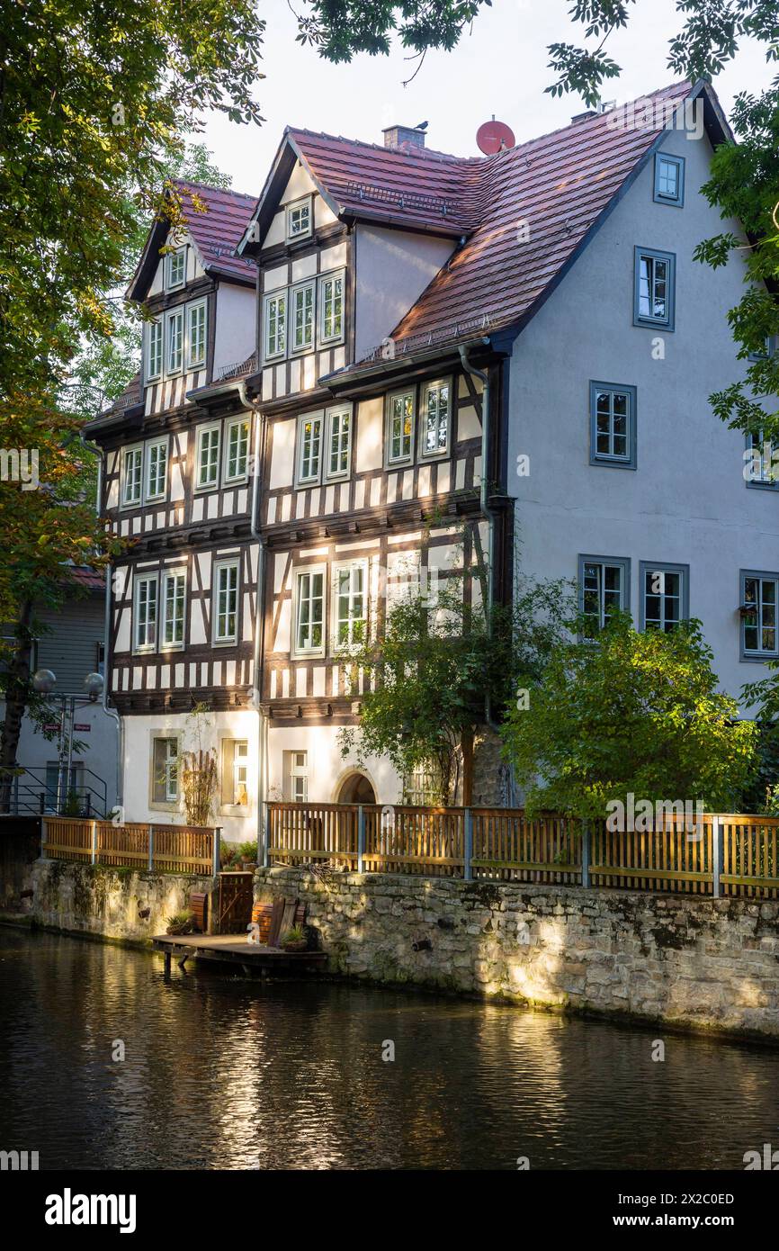 Altstadt Erfurt Häuser am Kreuzsand, Fluss Gera Erfurt Thüringen ...