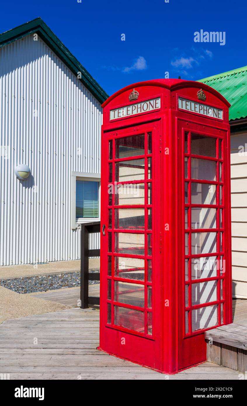 Traditional Phone Box, Historic Dockyard Museum, Port Stanley, Falkland ...
