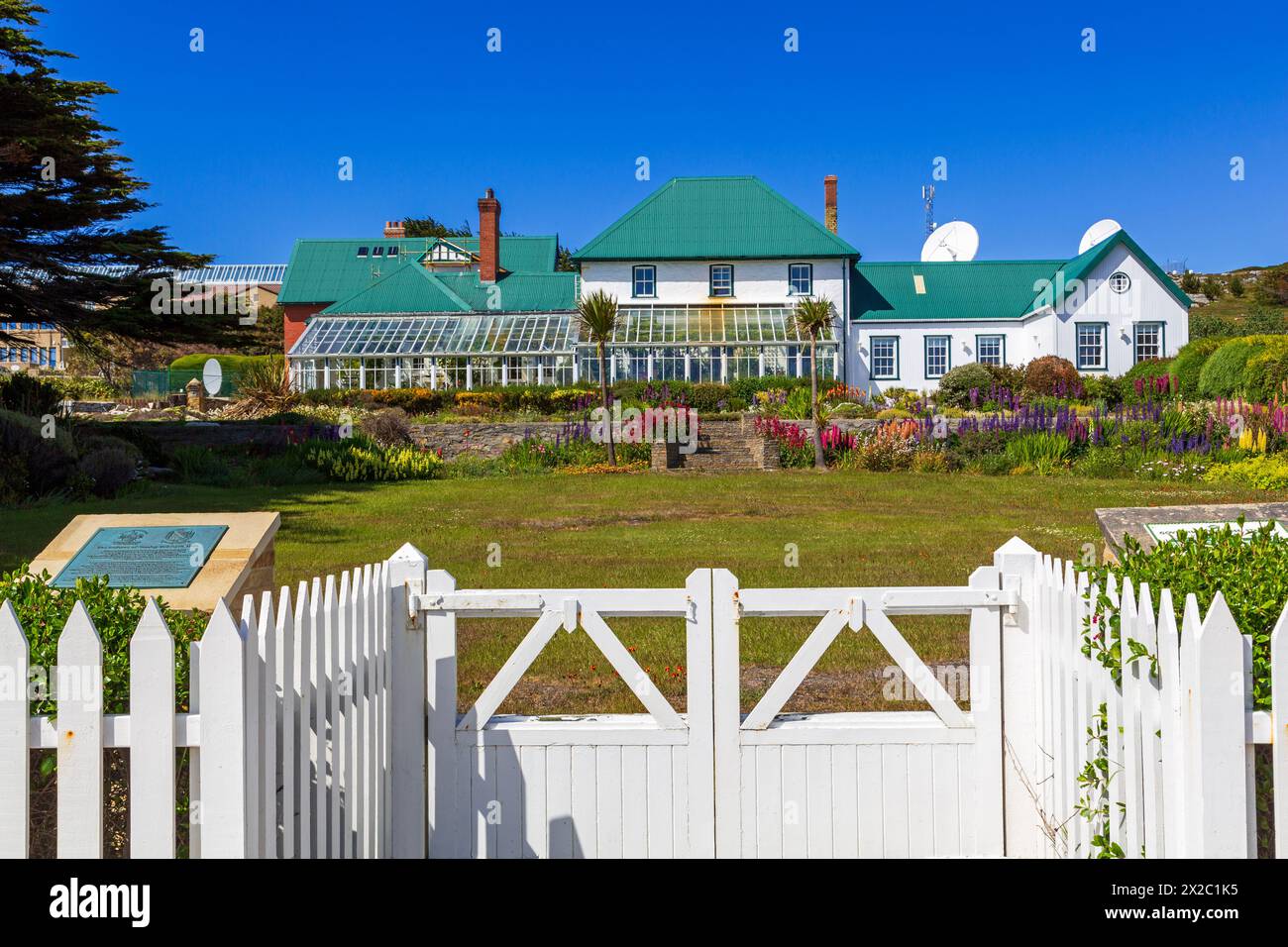 Government House, Port Stanley, Falkland Islands, United Kingdom Stock ...
