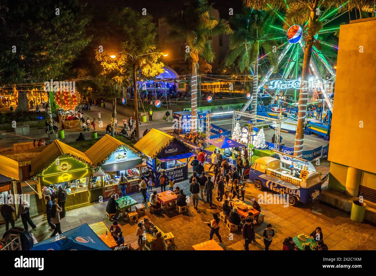 Fair celebrating the Virgin of Guadalupe in Guatemala Central Park ...