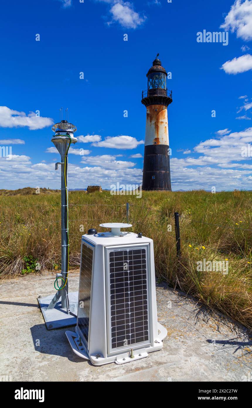 Old Cape Pembroke Lighthouse & modern beacon, Port Stanley, Falkland ...