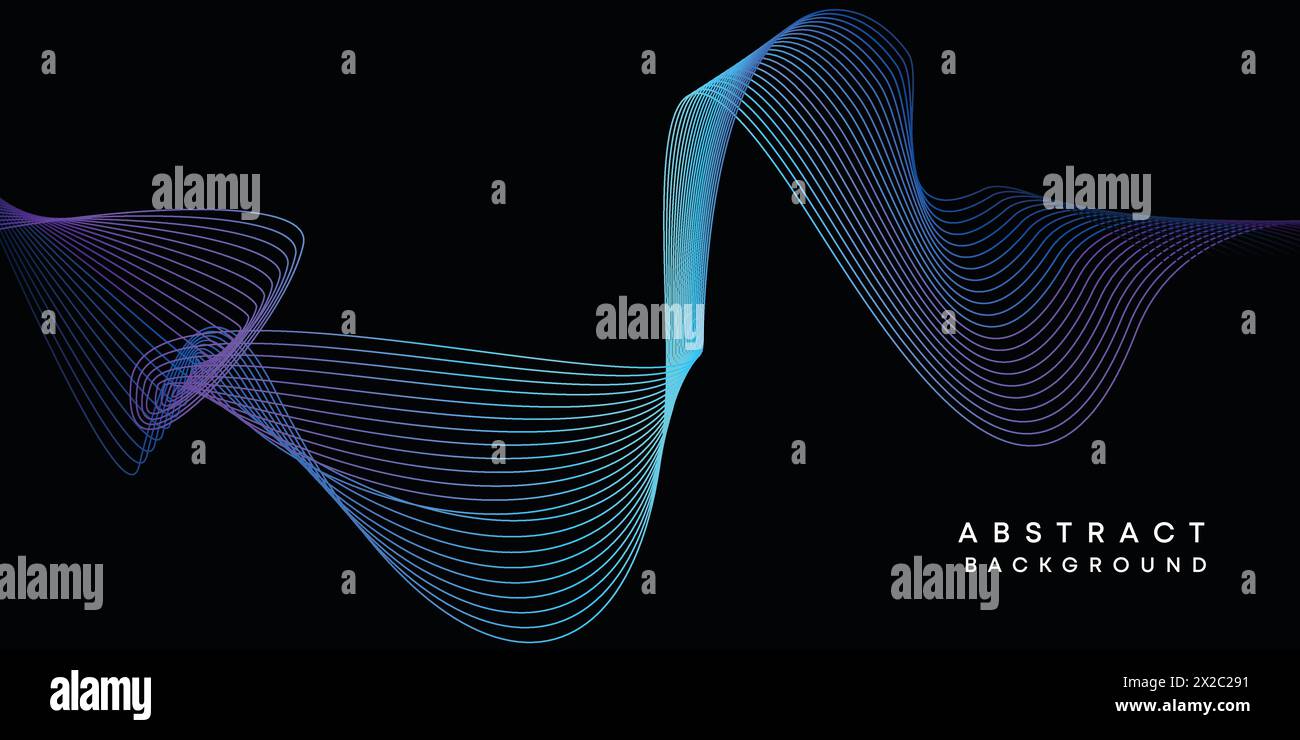 Abstract geometric visualization dark blue, orange, green gradient ...