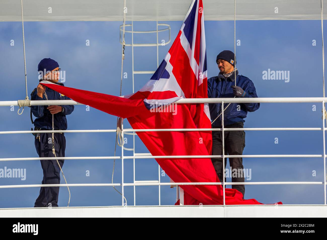 British Merchant Marine flag, Sapphire Princess cruise ship,Port ...