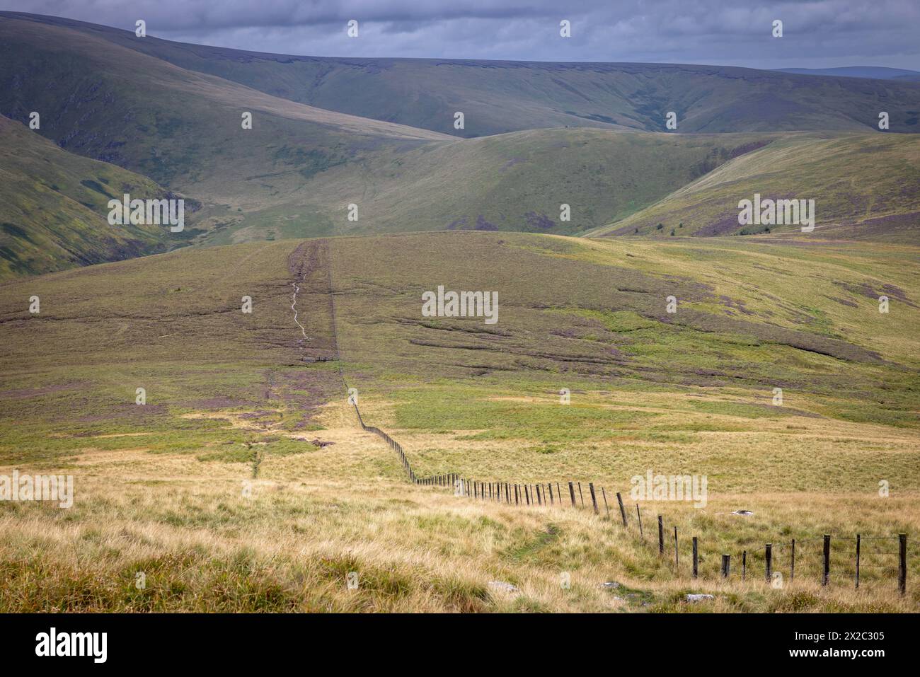 The Cheviots, from The Schil, looking towards Hen Hole on the left in ...