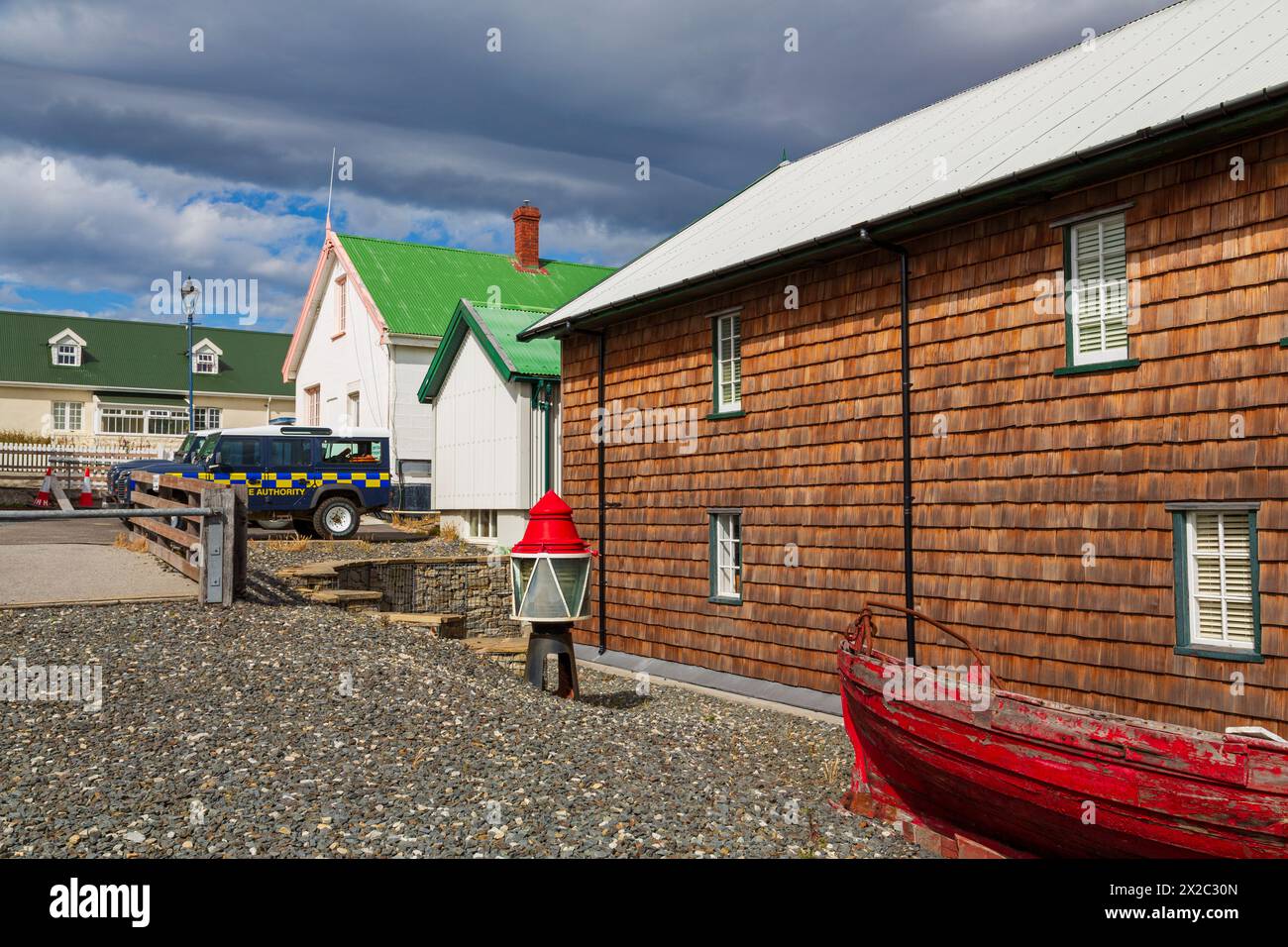 Engineer Point lighthouse lens, Historic Dockyard Museum, Port Stanley ...