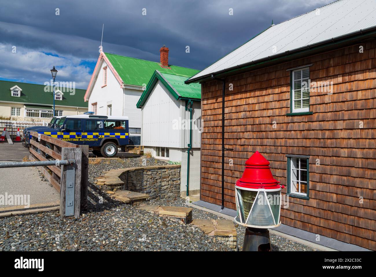 Engineer Point lighthouse lens, Historic Dockyard Museum, Port Stanley ...