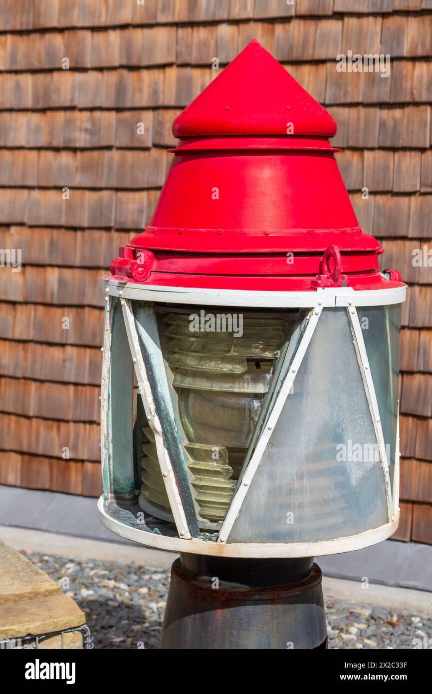 Engineer Point lighthouse lens, Historic Dockyard Museum, Port Stanley ...