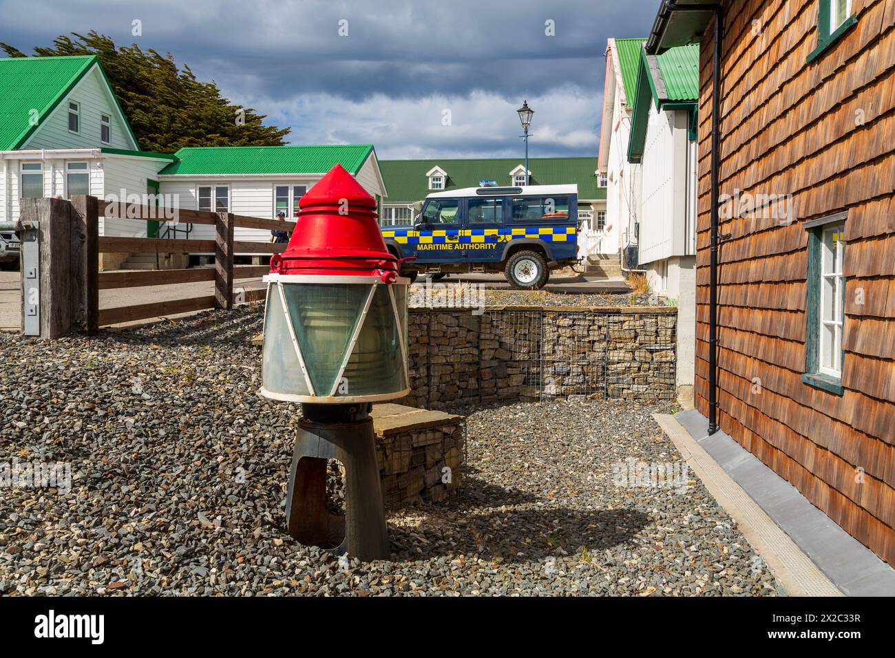 Engineer Point lighthouse lens, Historic Dockyard Museum, Port Stanley ...