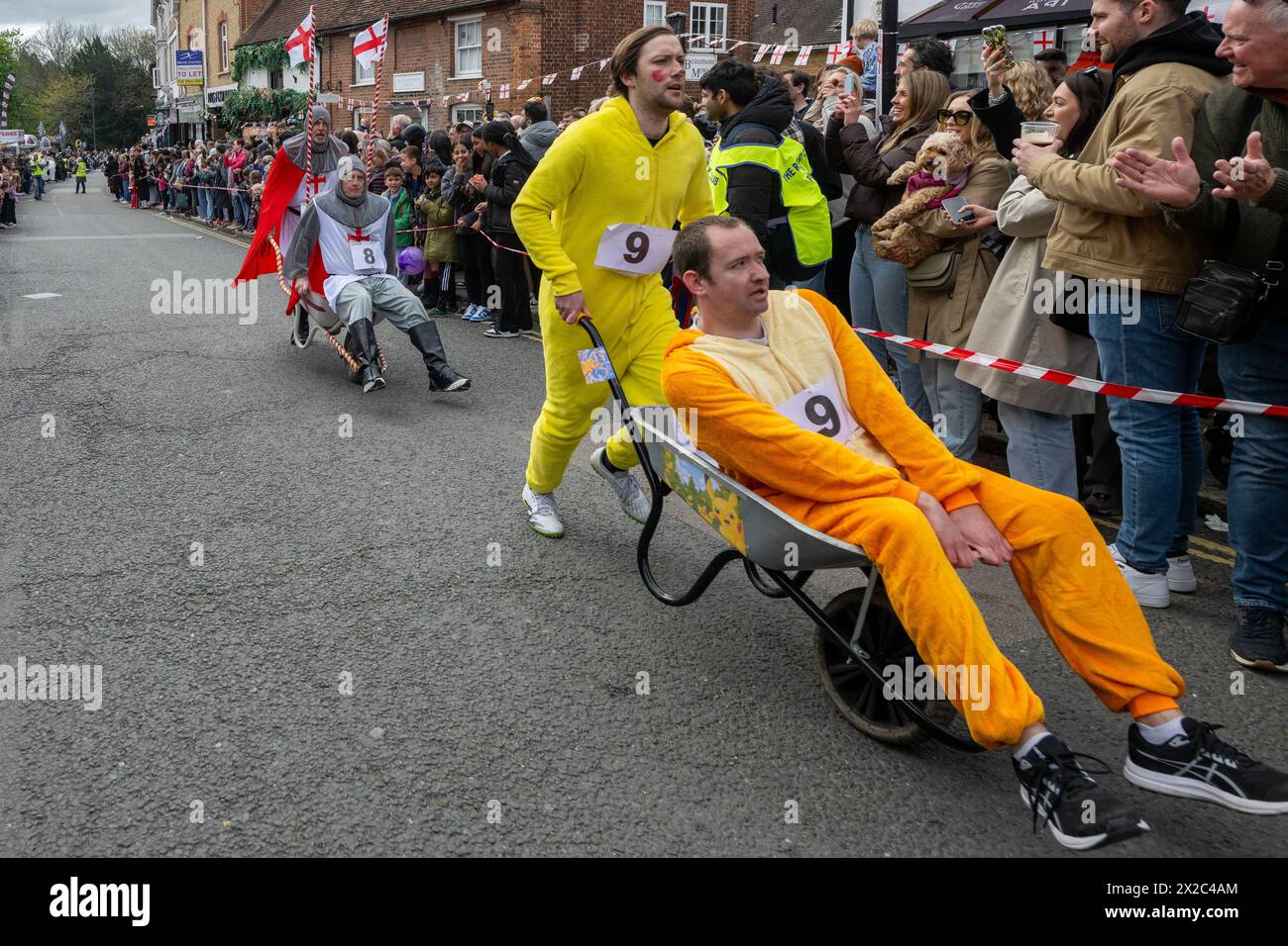 21/04/2024. London, UK Participants take part in the Ye Olde ...