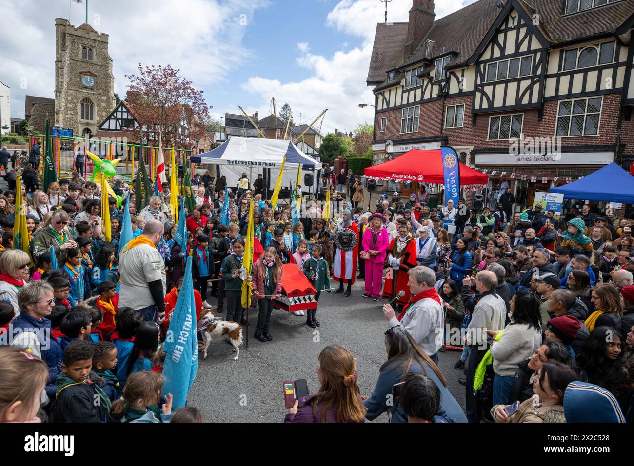 21/04/2024. London, UK Members of the Scout movement renew their pledge ...