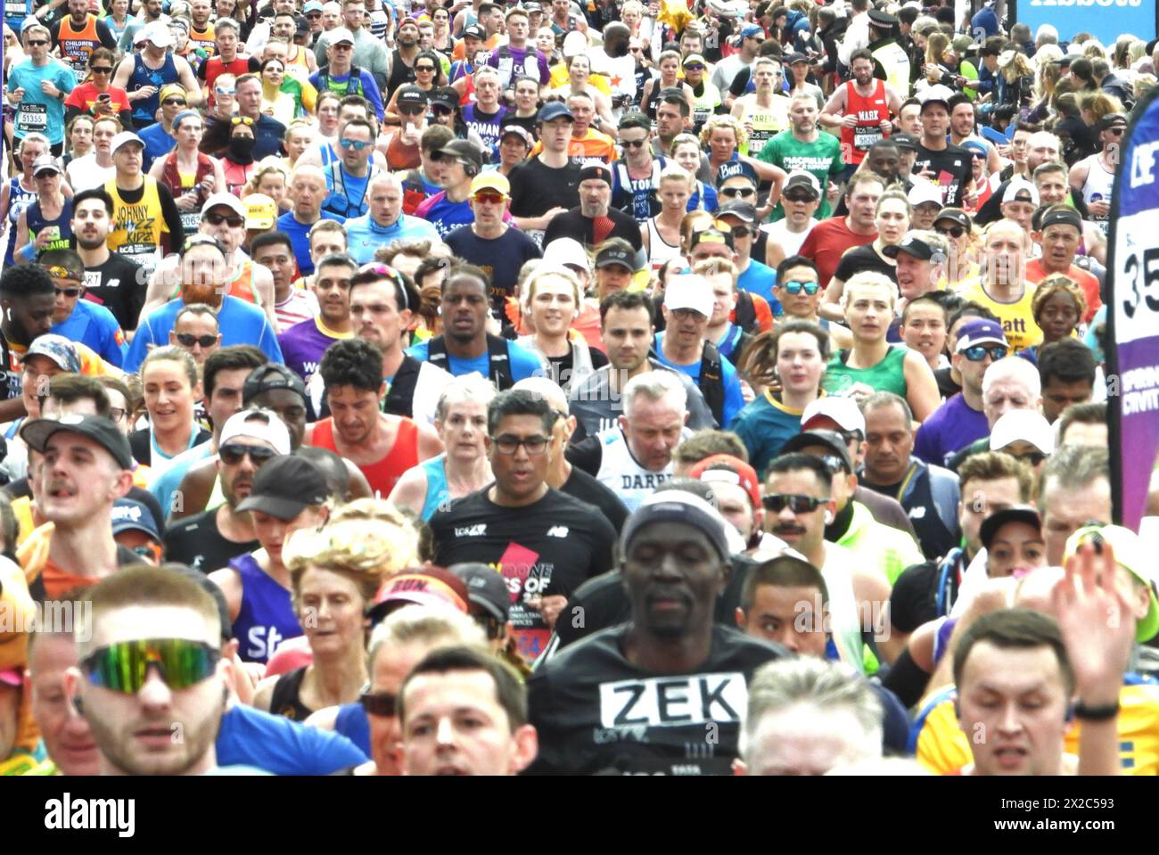 London, UK. 21st Apr, 2024. 21.04.2024 The TCS London Marathon fun ...