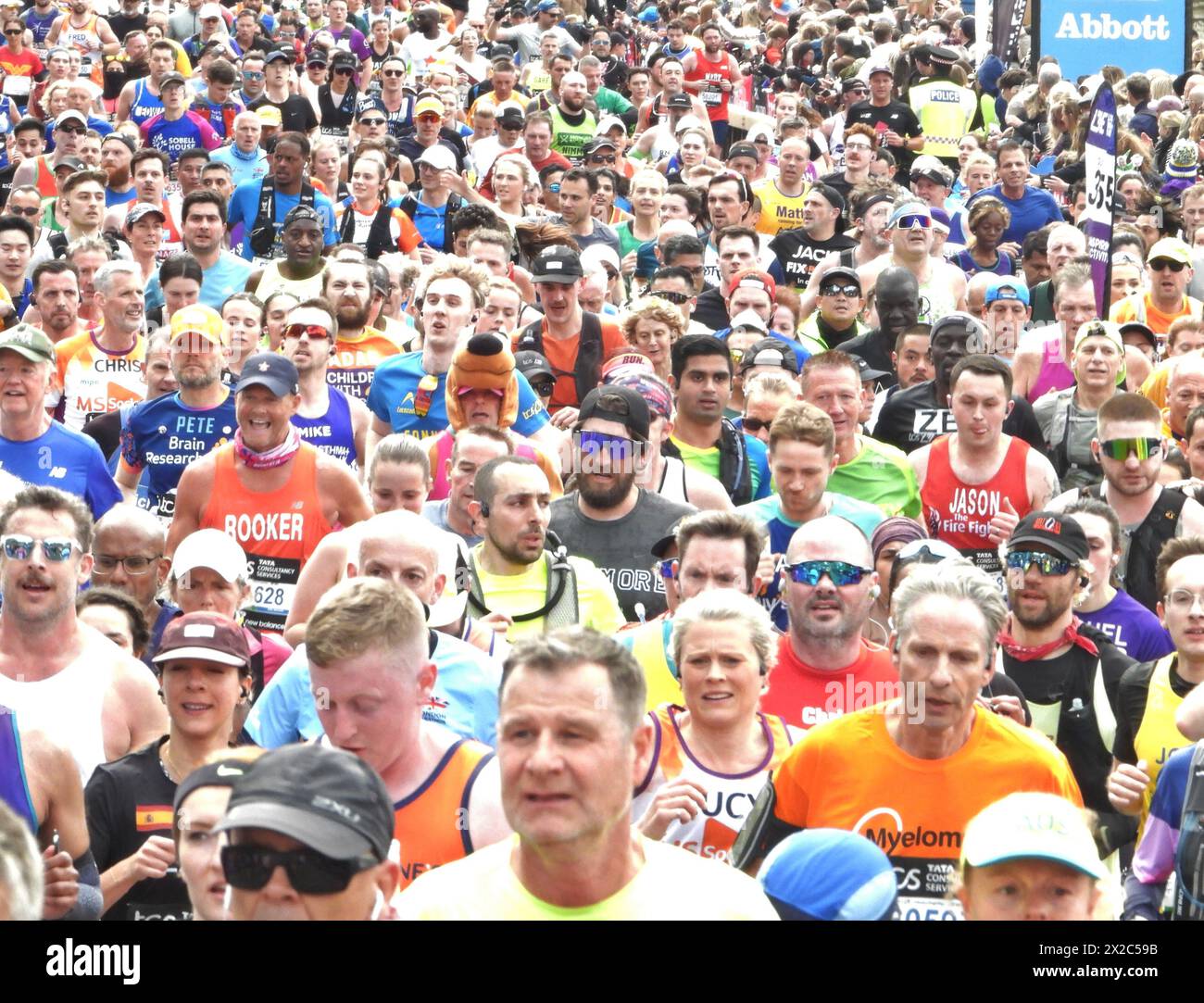 London, UK. 21st Apr, 2024. 21.04.2024 The TCS London Marathon fun ...