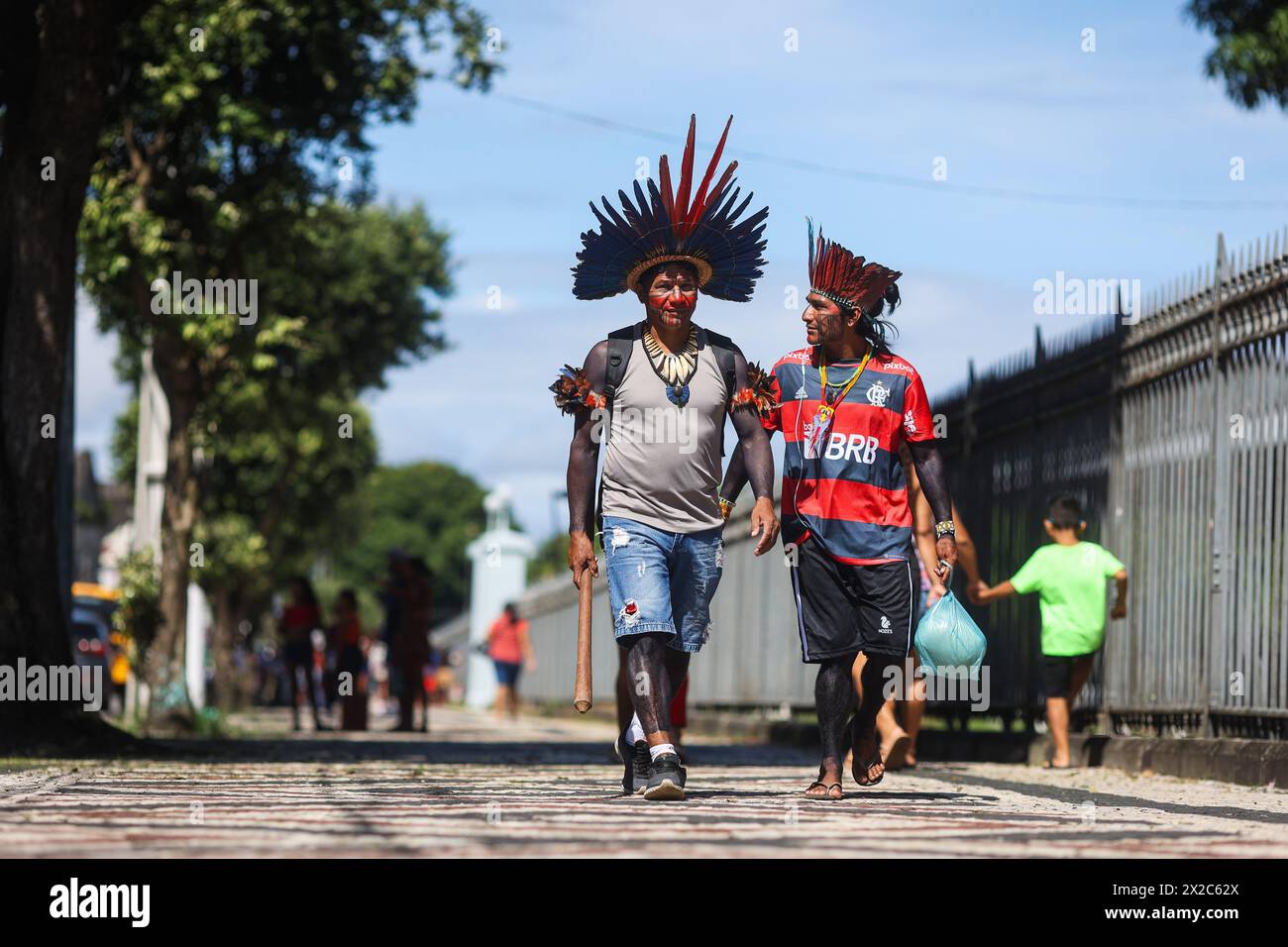 BELÉM, PA - 21.04.2024: CAMINHADA INDÍGENA PELO CLIMA EM BELÉM - More ...