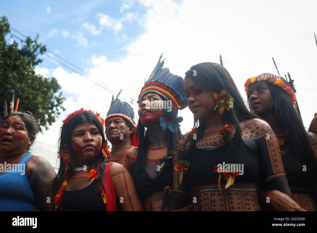BELÉM, PA - 21.04.2024: CAMINHADA INDÍGENA PELO CLIMA EM BELÉM - More ...