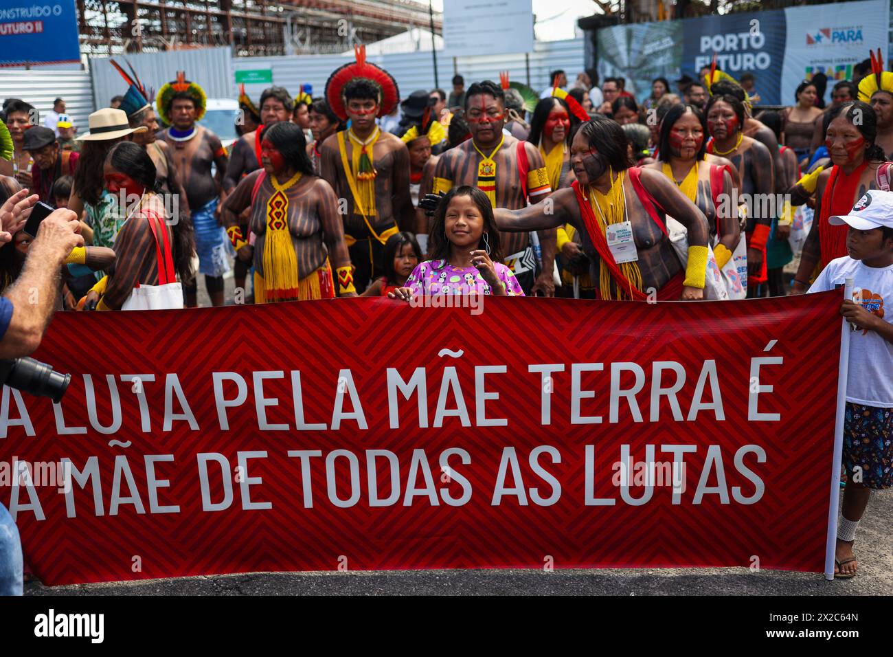 BELÉM, PA - 21.04.2024: CAMINHADA INDÍGENA PELO CLIMA EM BELÉM - More ...