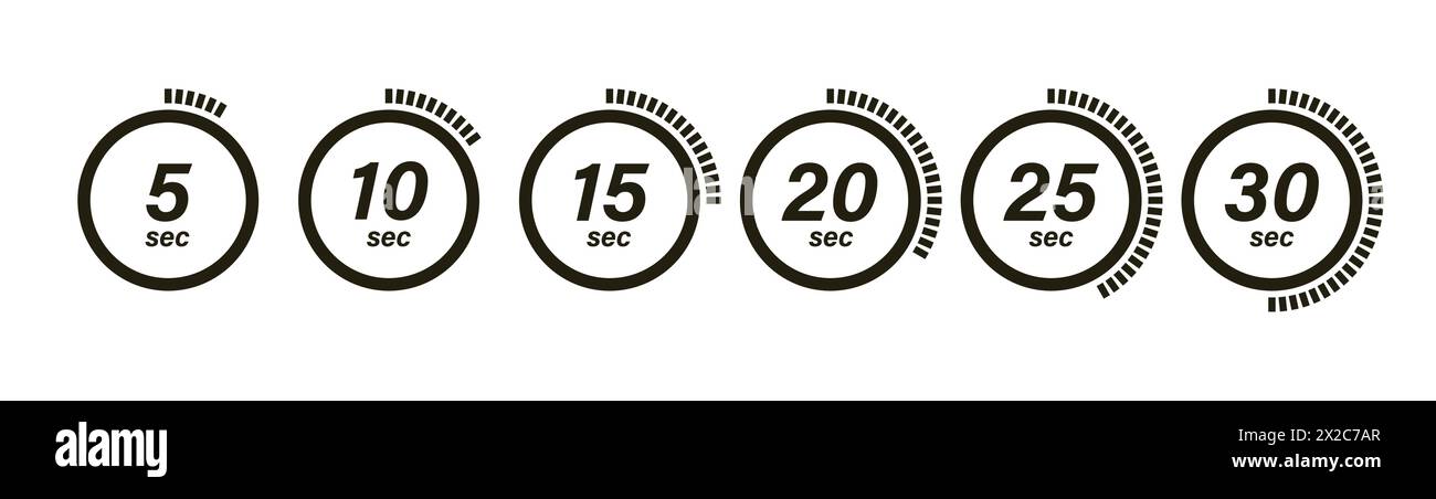 Clock symbols, stopwatch signs, Timer icons Stock Vector Image & Art ...