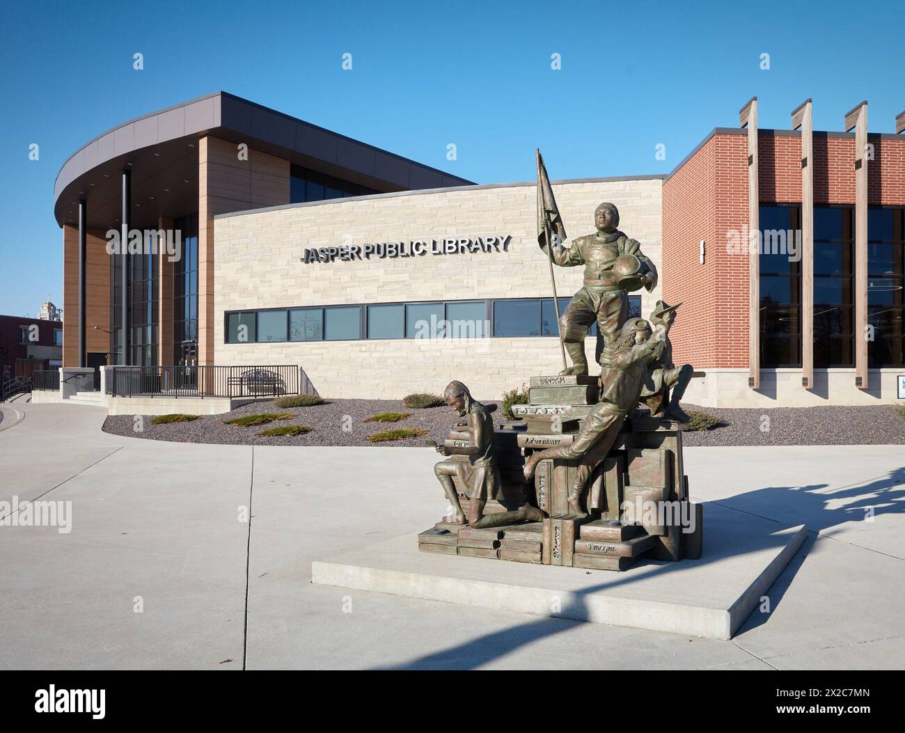 Library in Jasper, Indiana Stock Photo - Alamy