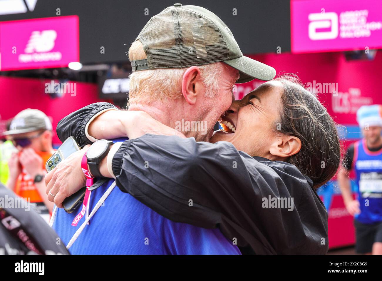 London, UK. 21st Apr, 2024. Chris Evans, presenter, with his wife ...