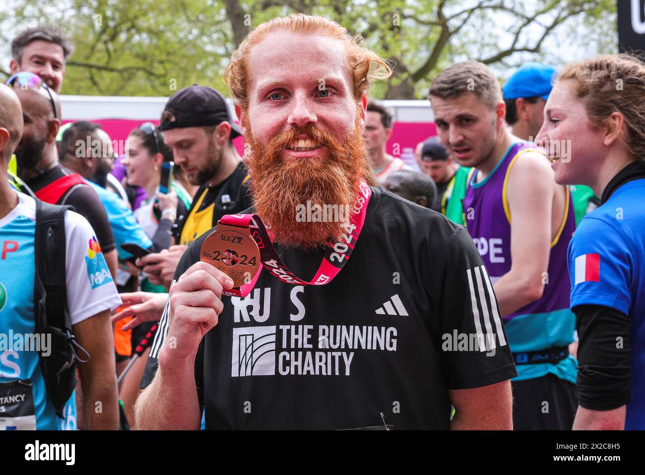 London, UK. 21st Apr, 2024. Russ Cook, "The Hardest Geezer" who ran the ...