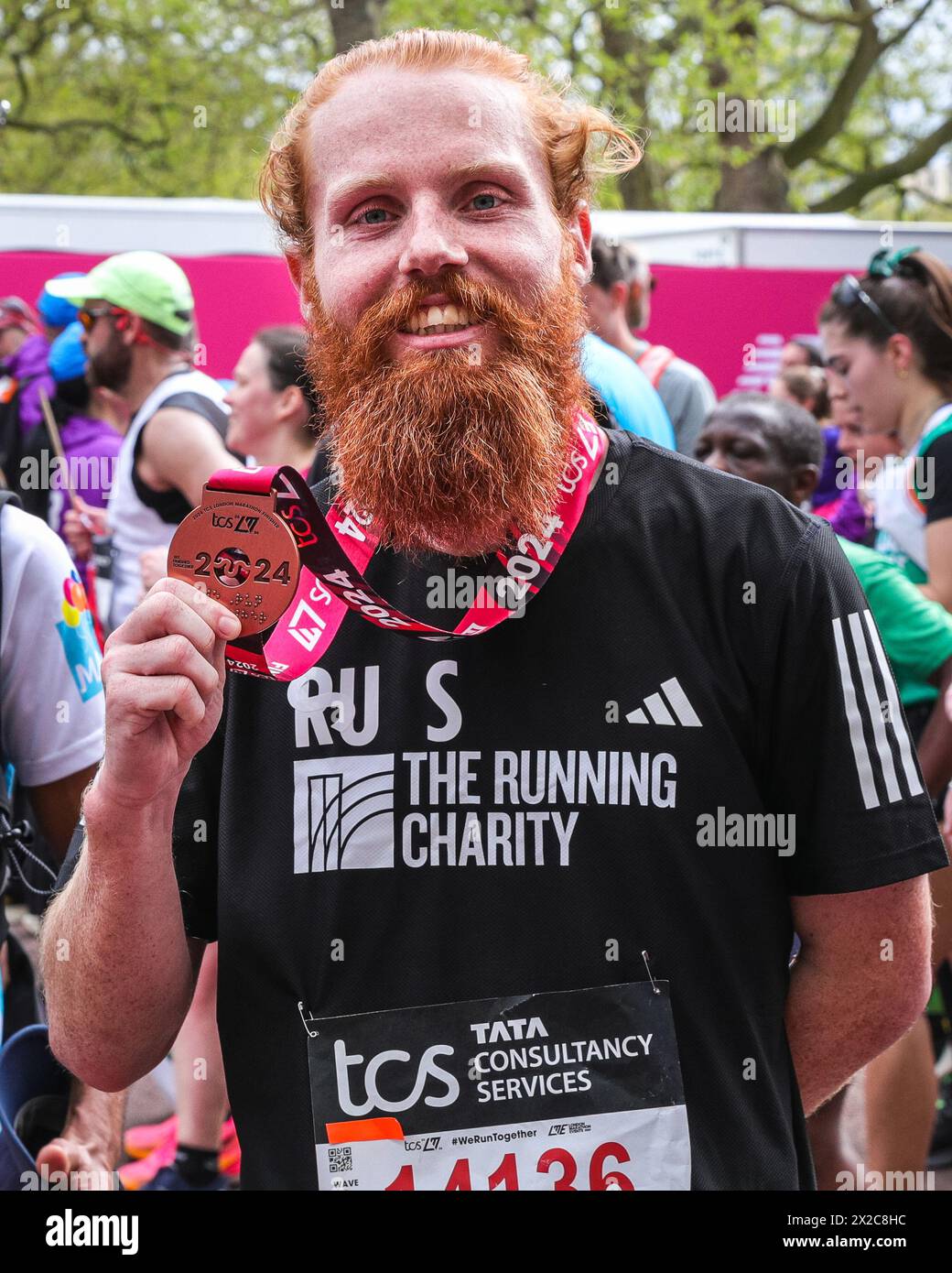 London, UK. 21st Apr, 2024. Russ Cook, "The Hardest Geezer" who ran the ...