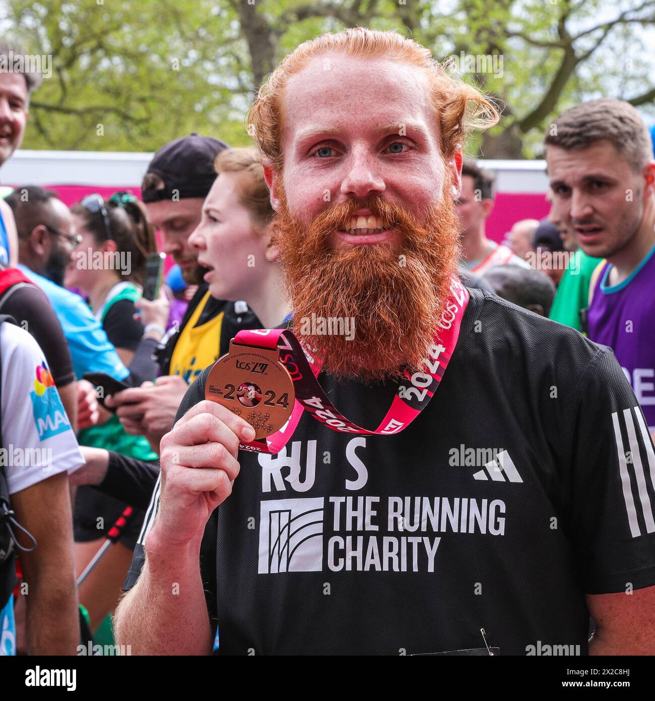 London, UK. 21st Apr, 2024. Russ Cook, "The Hardest Geezer" who ran the ...