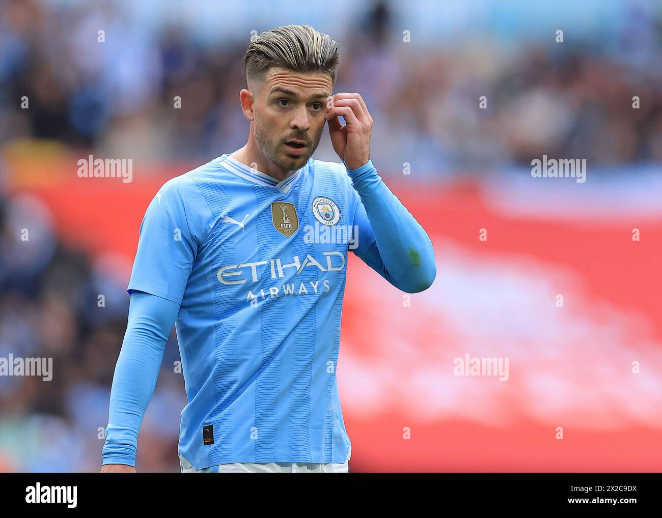 London, UK. 20th Apr, 2024. Jack Grealish of Manchester City during the ...