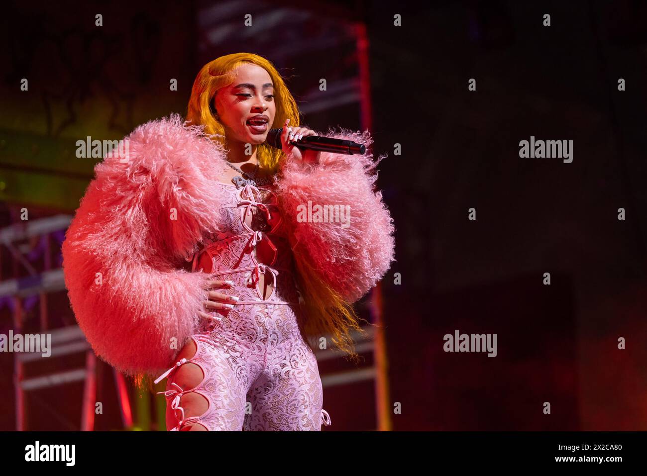 Indio, USA. 20th Apr, 2024. Rapper Ice Spice (Isis Naija Gaston) during ...