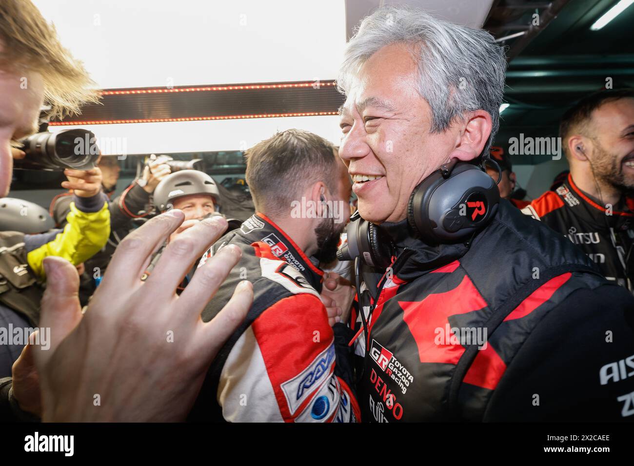 podium, portrait, Toyota Gazoo Racing team during the 2024 6 Hours of ...