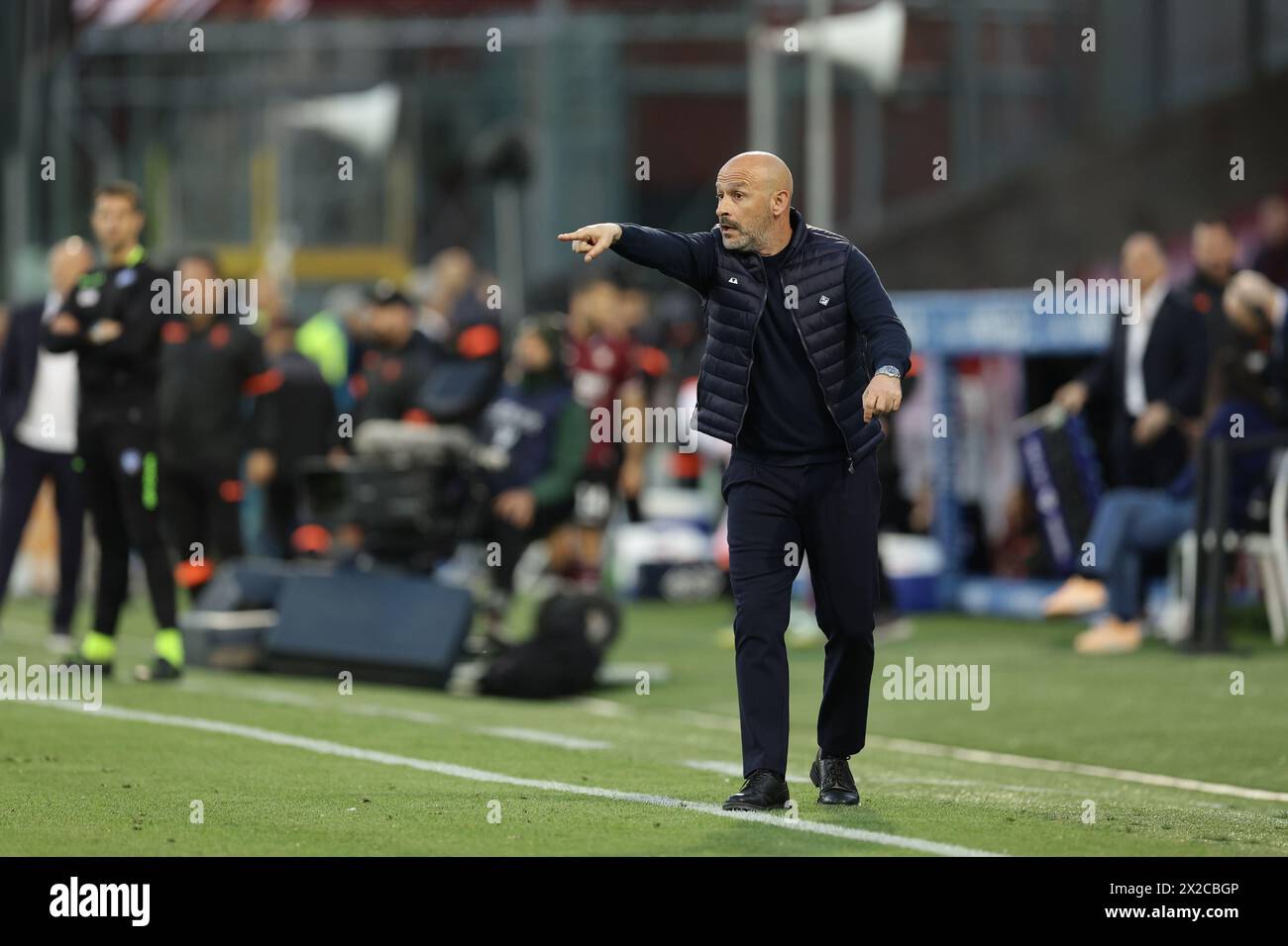 Fiorentina's Italian coach Vincenzo Italiano during the Serie A ...