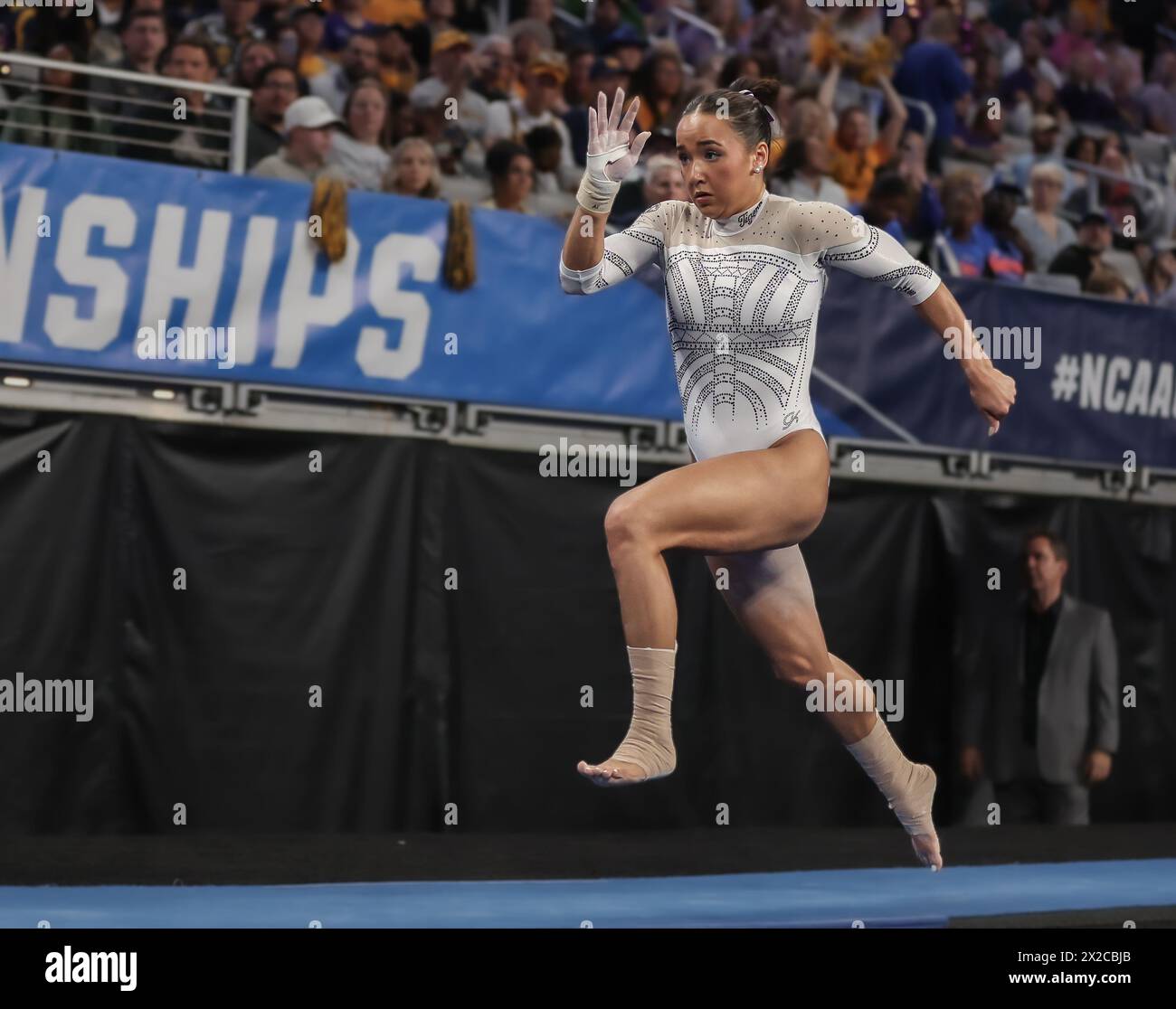 Fort Worth, TX, USA. 20th Apr, 2024. LSU's Aleah Finnegan runs down the ...