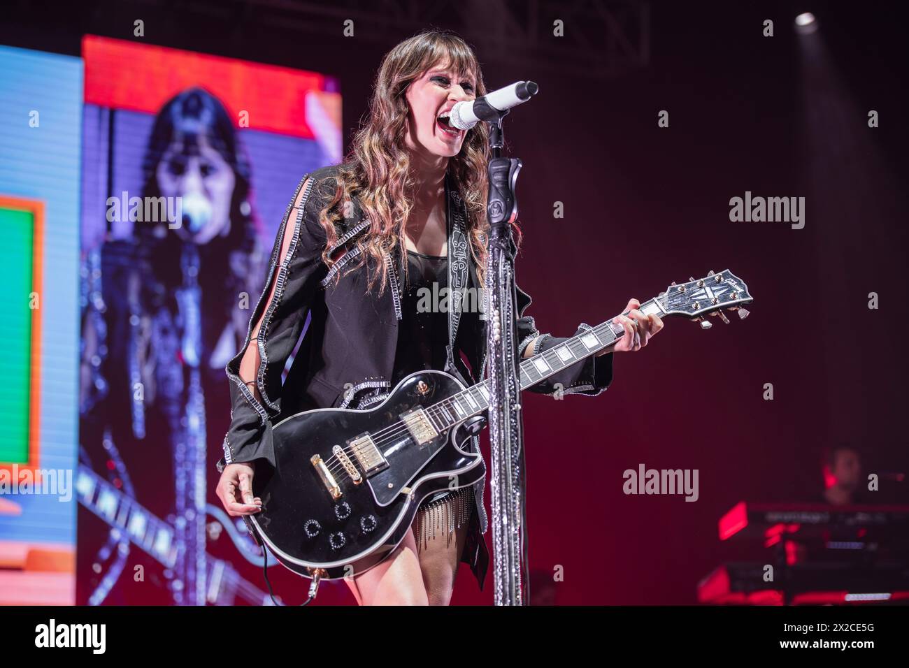 Barcelona, Spain. 2024.04.21. Ha*ash band perform on stage during at ...