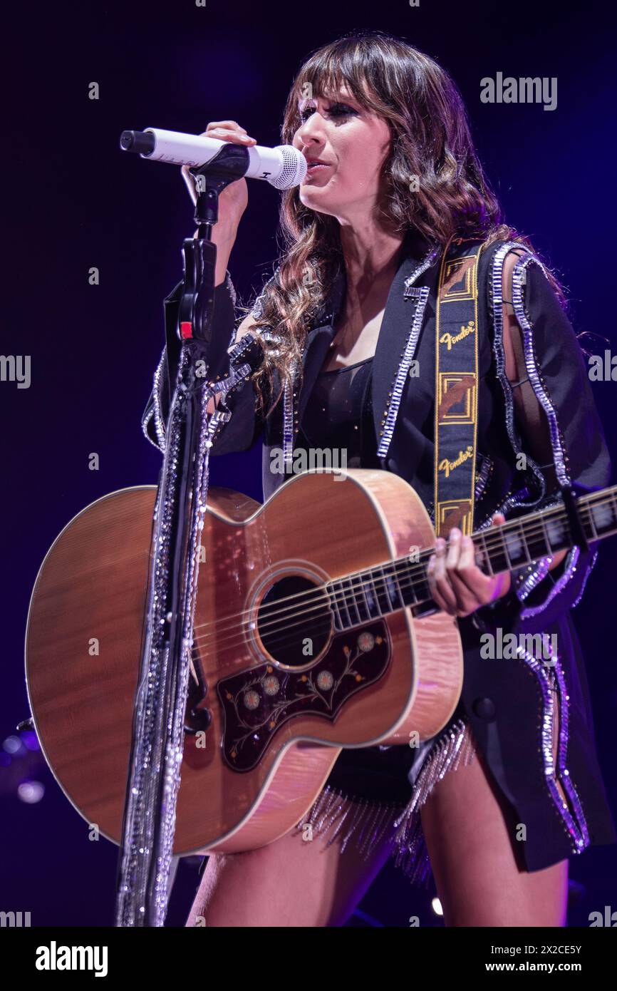Barcelona, Spain. 2024.04.21. Ha*ash band perform on stage during at ...