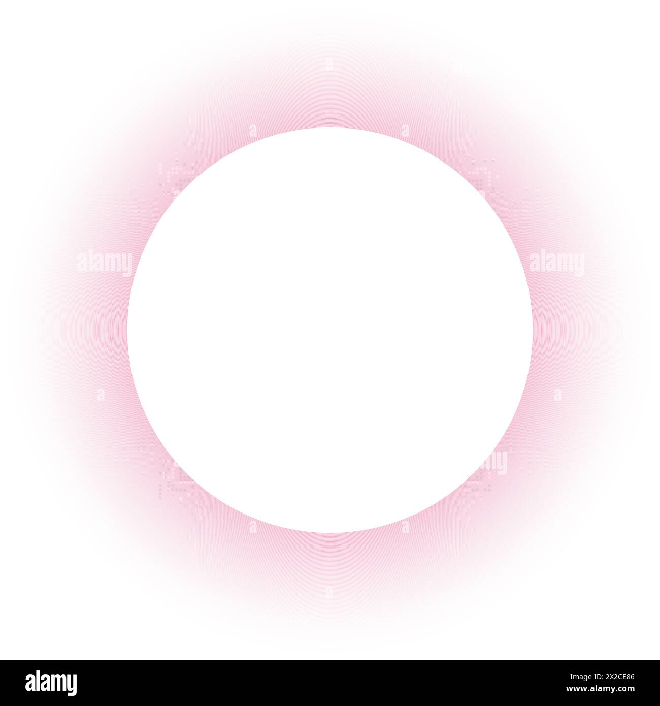 Pink blurry round frame. Circle shape with neon gradient border ...
