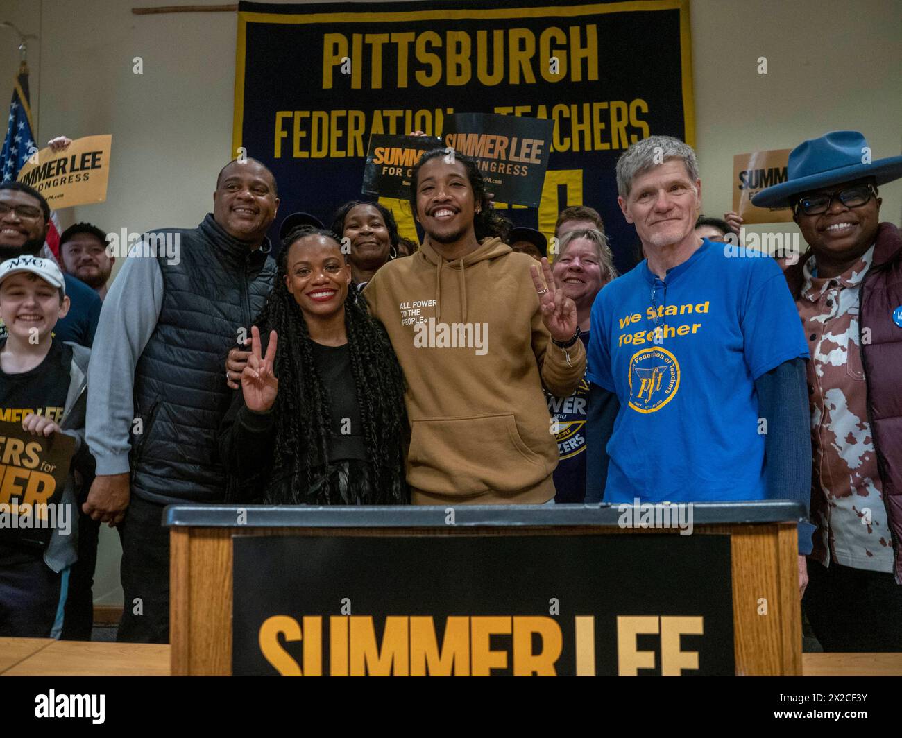 Pittsburgh, Pennsylvania, USA. 21st Apr, 2024. Rep. SUMMER LEE (D-PA ...