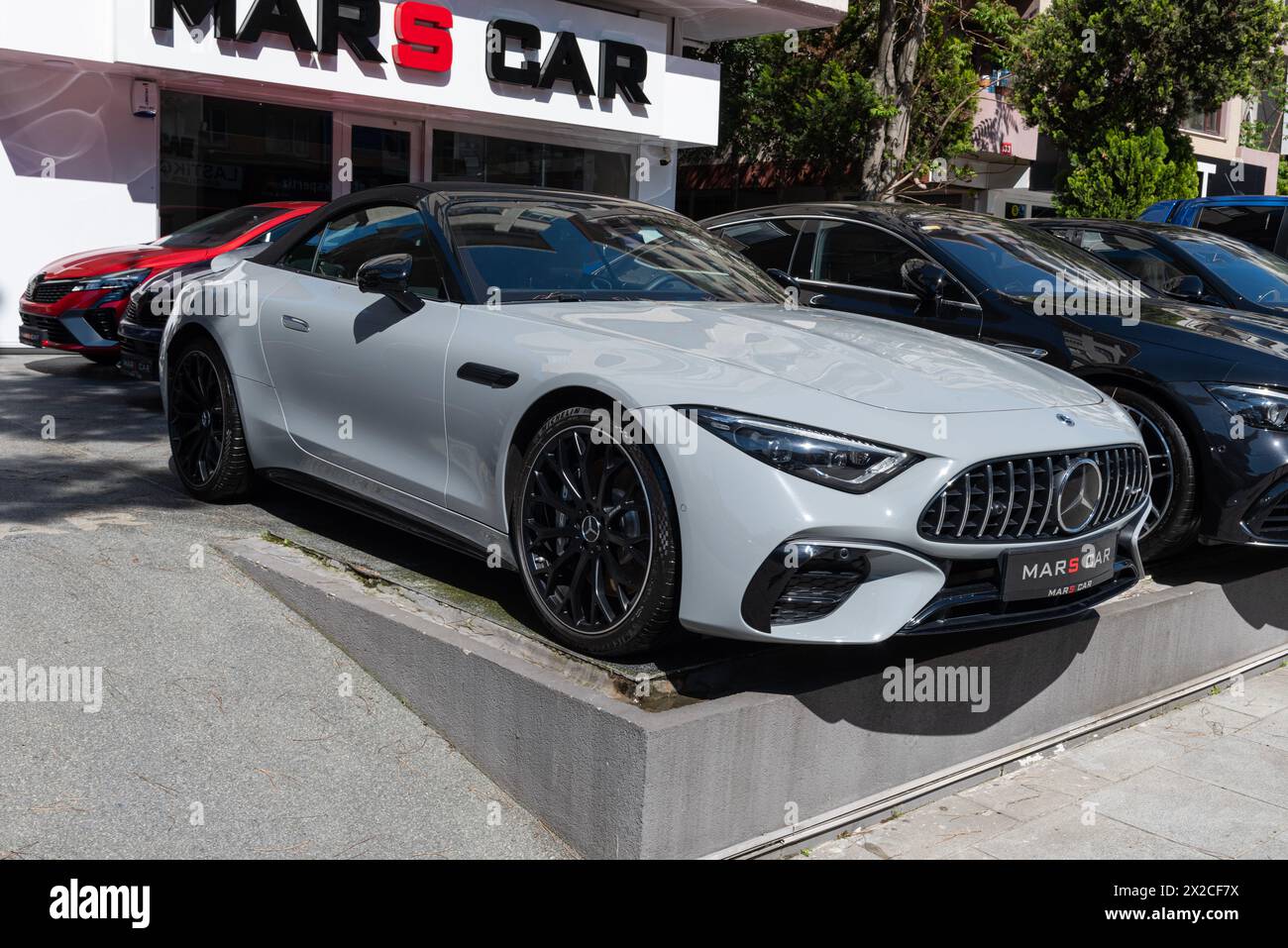 ISTANBUL, TURKEY - APRIL 12, 2024: Mercedes Benz SL43 AMG on the ...
