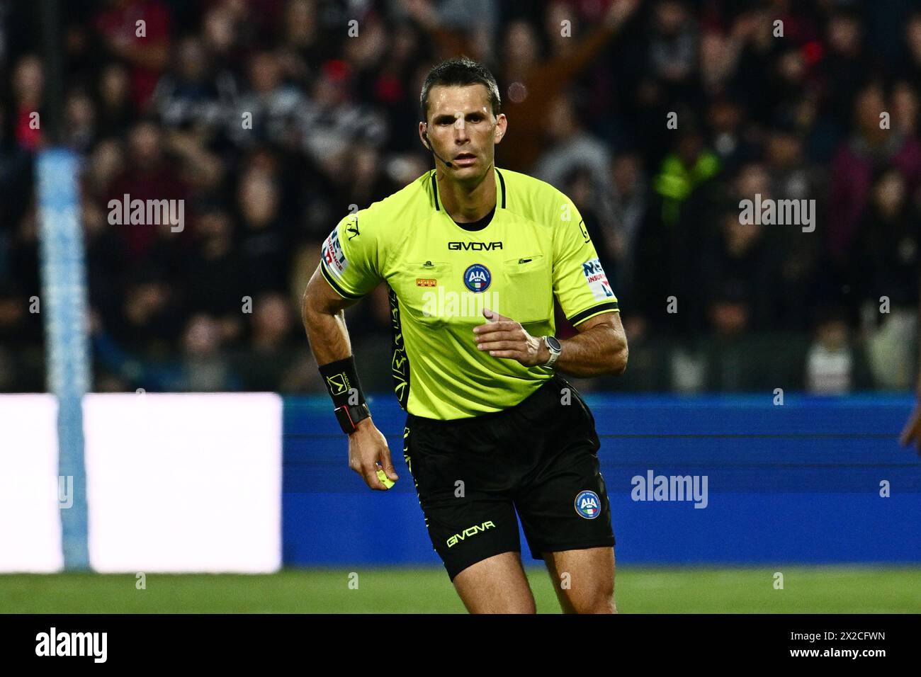 Salerno, Italy. 21st Apr, 2024. Referee Matteo Marchetti during the ...