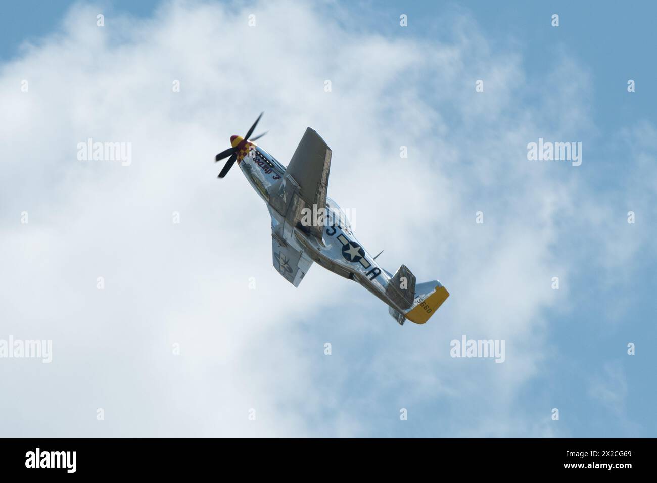 A P-51 Mustang performs an aerial demonstration during the Charleston ...