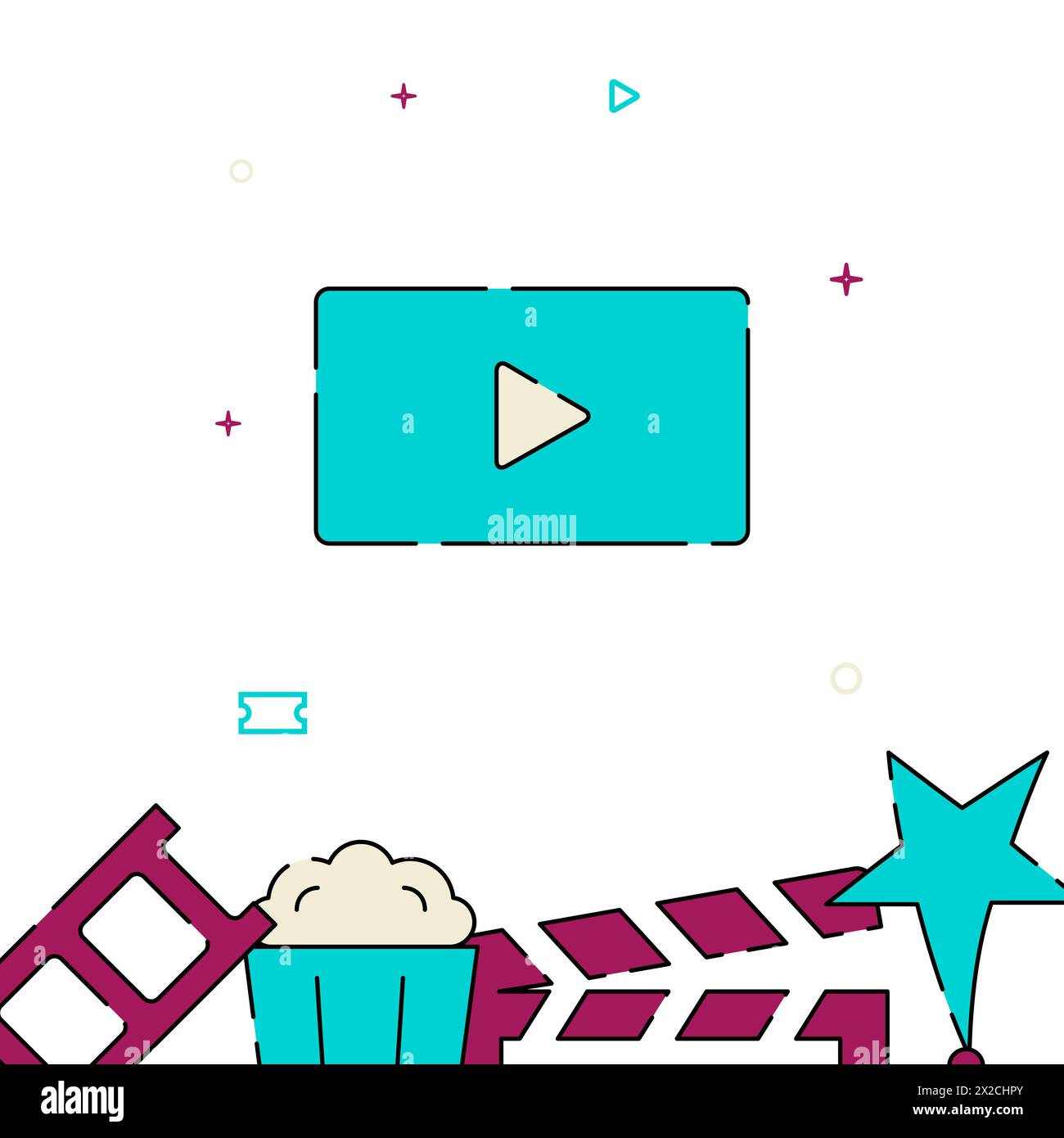 Monitor, display filled line vector icon, simple illustration, related ...