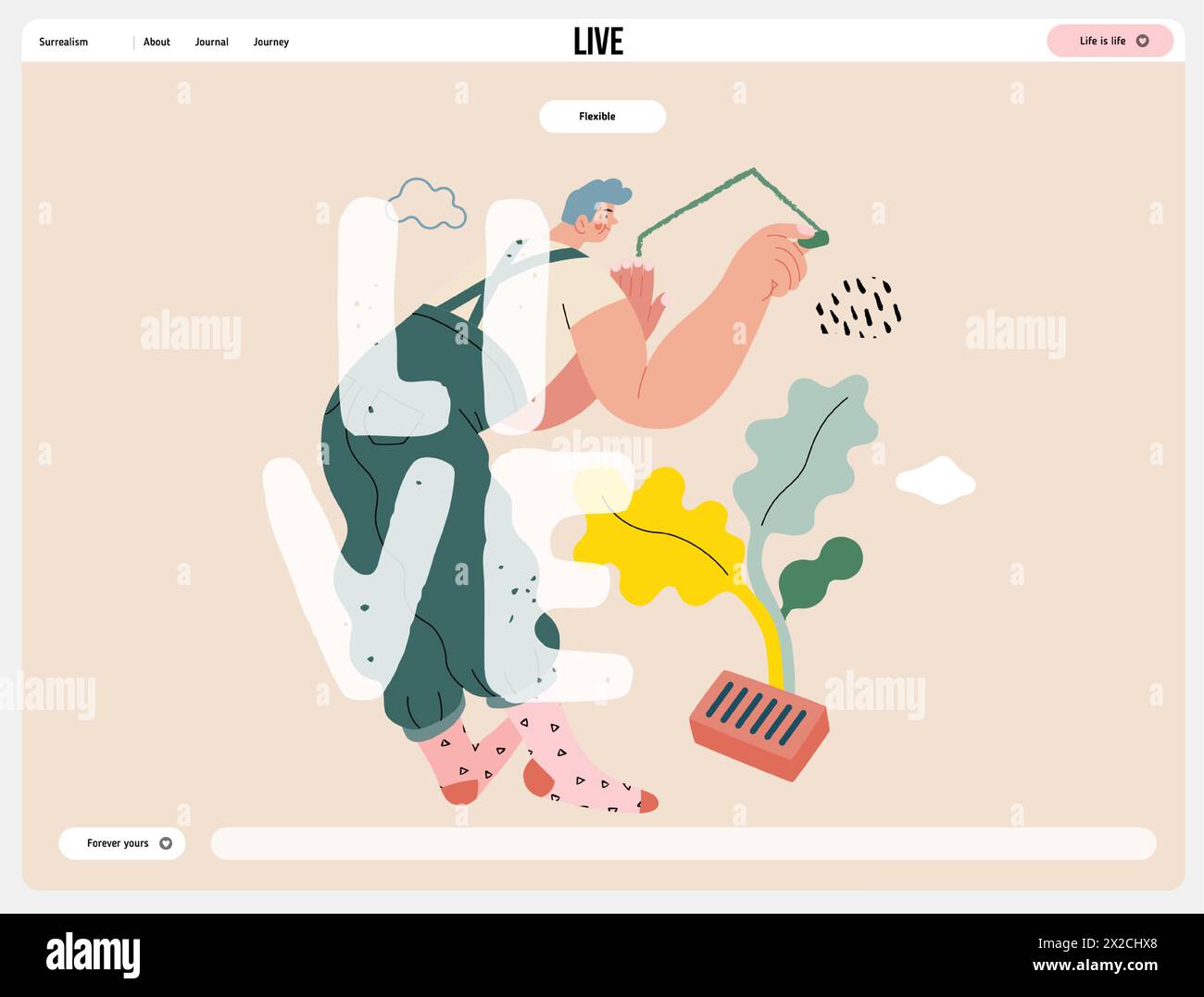 Mural artist drawing Stock Vector Images - Alamy