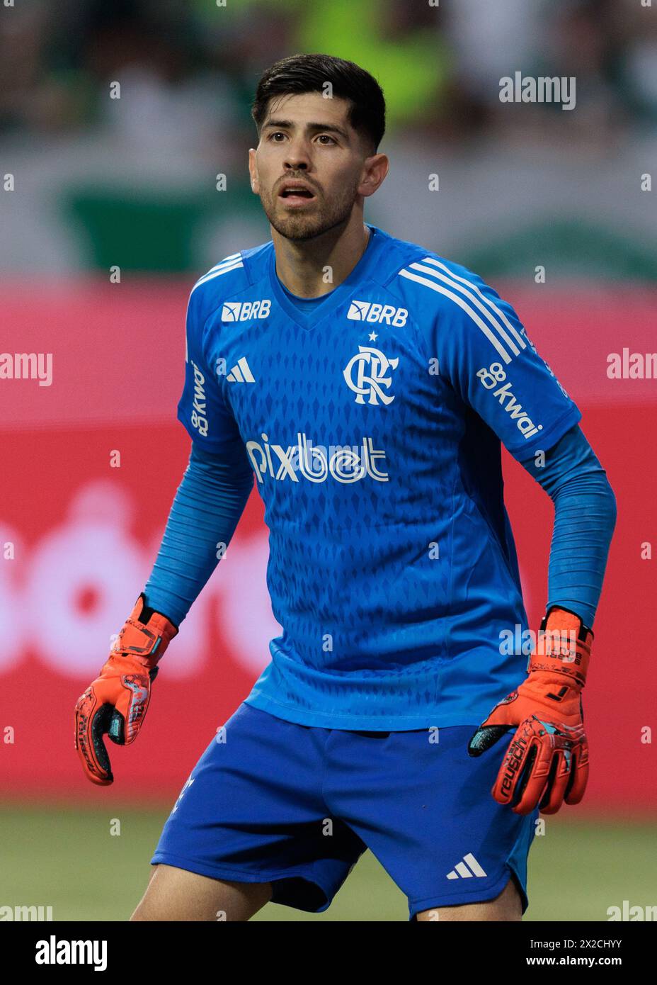 São Paulo, SP, Brazil - April 21, 2024 Football / Palmeiras x Flamengo ...