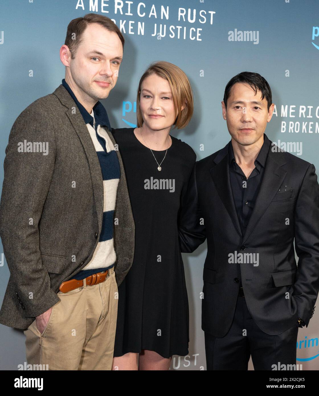 Christopher Denham, Emily Davis and Rob Yang attend 'American Rust ...