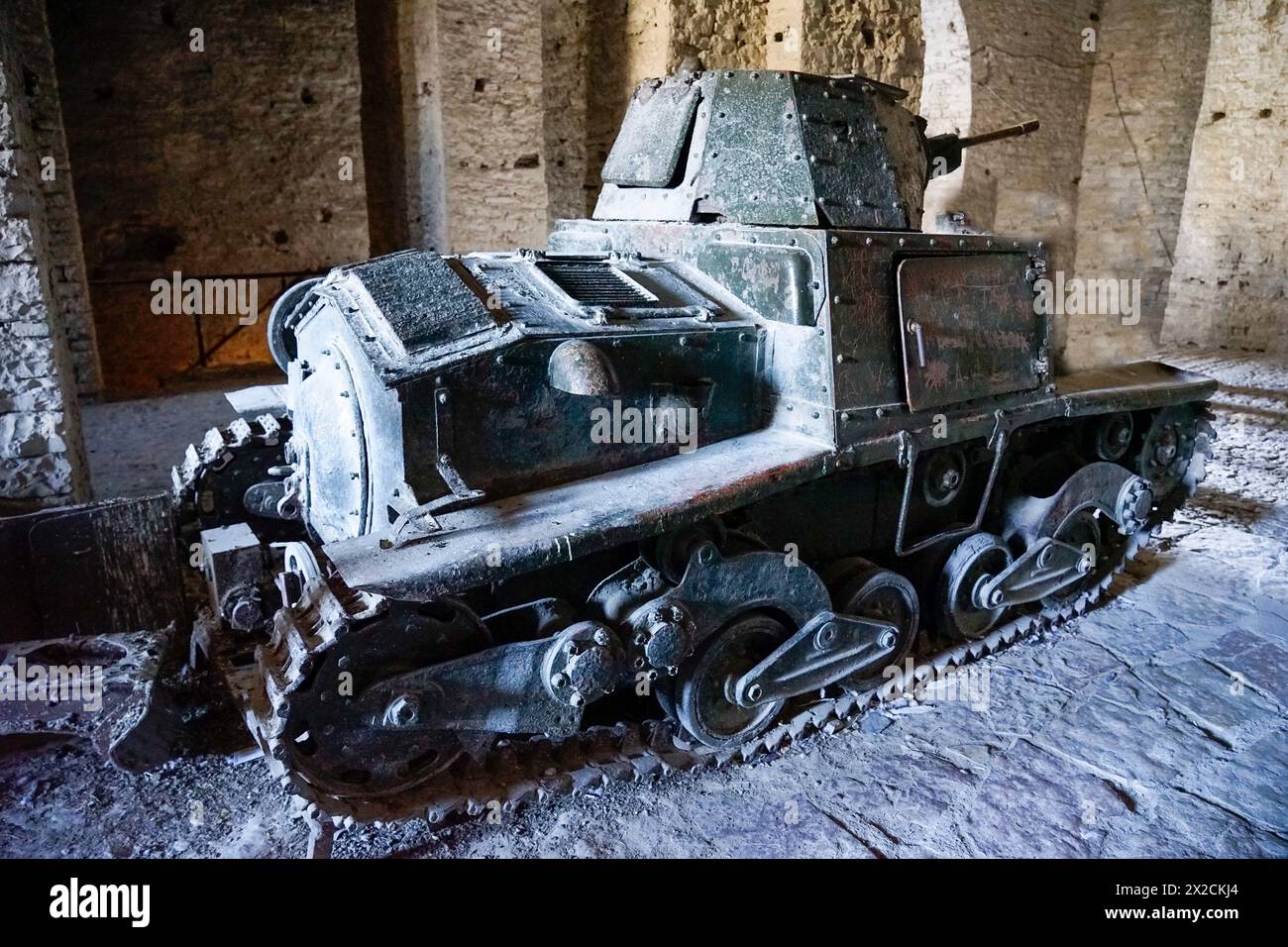 FIAT L60-40.This tank was recovered from Borsh, on the southern coast ...