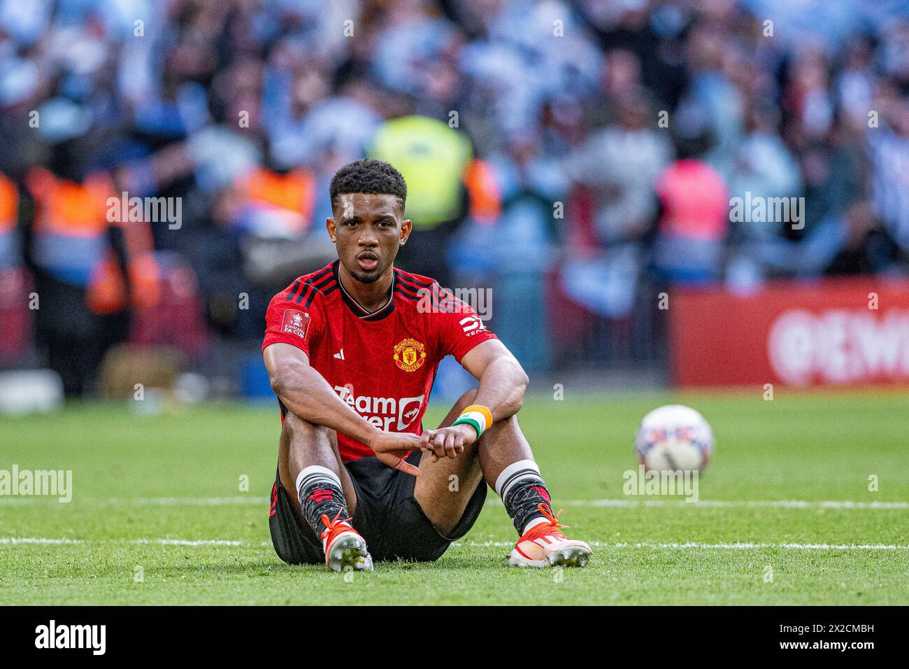 London, UK. 21st Apr, 2024. Amad Diallo of Man Utd after Coventry score ...