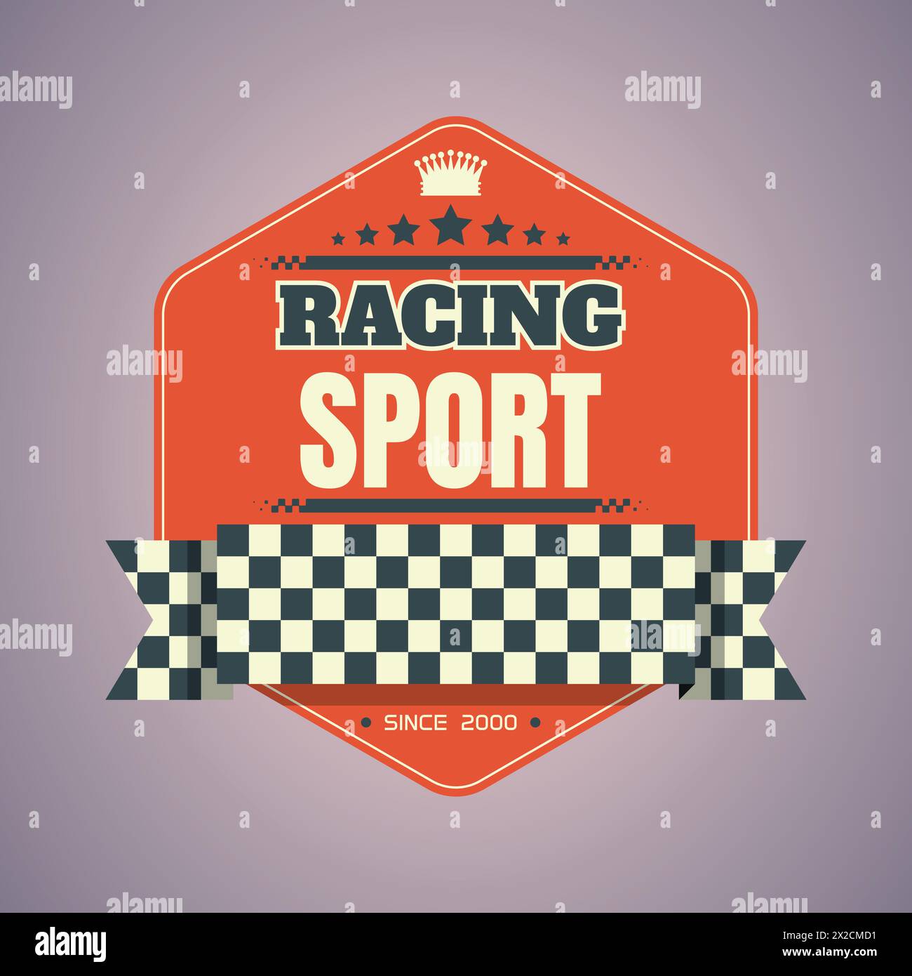 Hexagon badge racing hi-res stock photography and images - Alamy