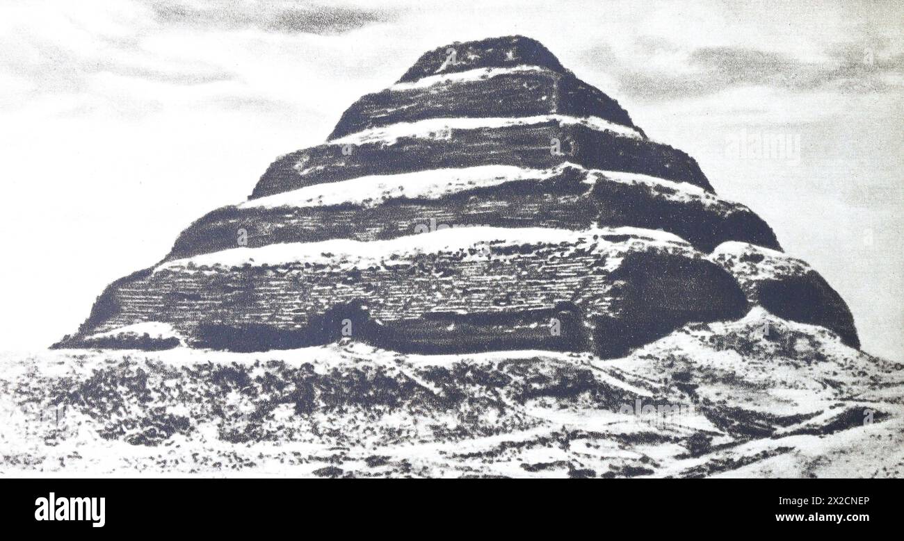 Step pyramid of Pharaoh Djoser. Photo from the mid-20th century Stock ...