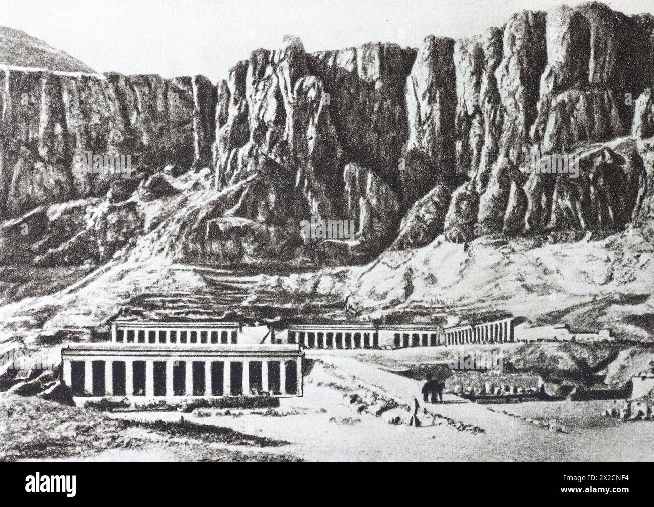 Mortuary temple of Hatshepsut. Temple of Queen Hatshepsut. Photo from ...