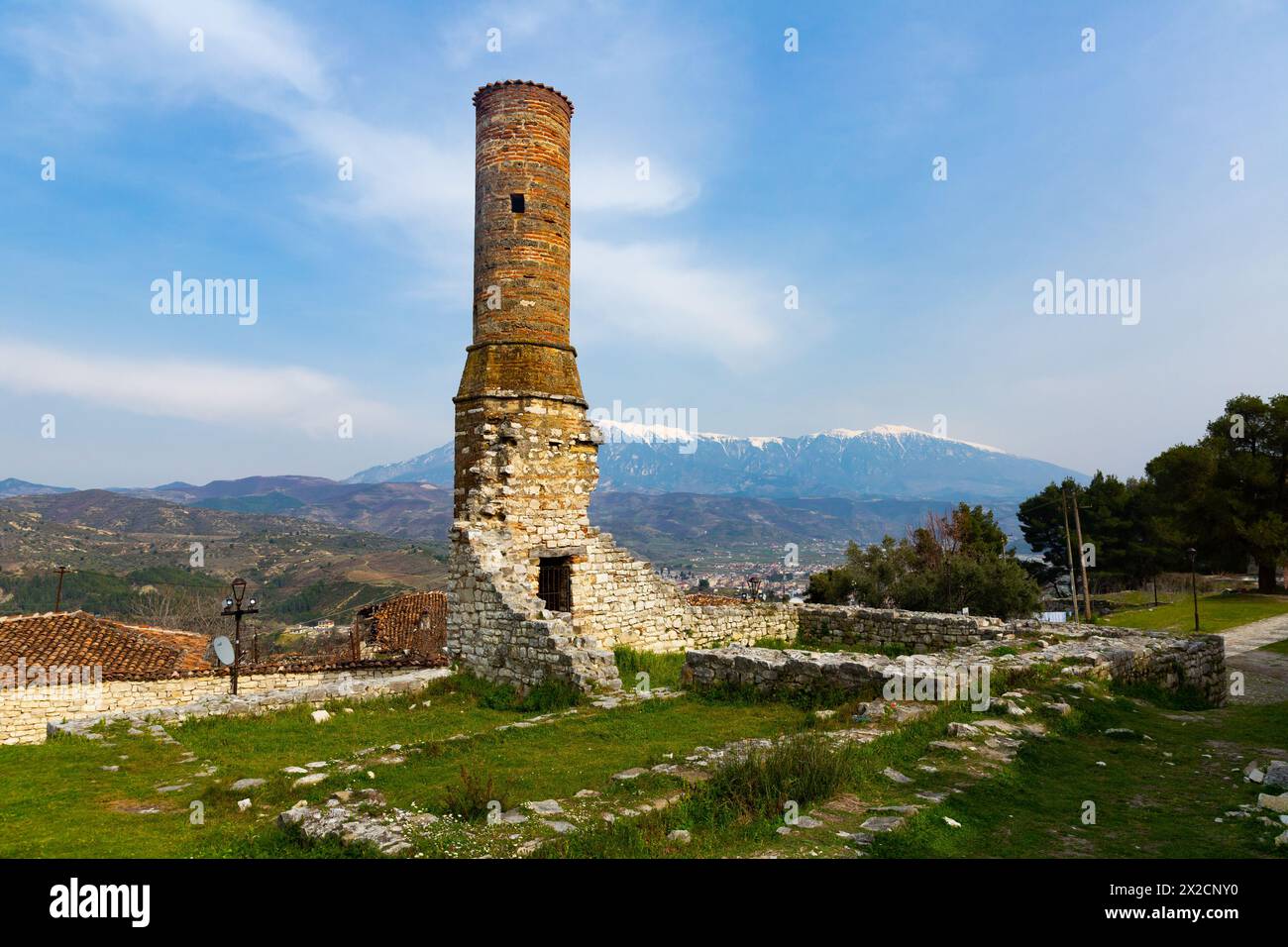 Ruins of ottoman Red Mosque, Berat, Albania Stock Photo - Alamy